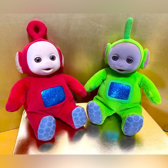 Eden | Toys | Teletubbies Vtg 998 Green Dipsy Red Po Beany Plush With ...